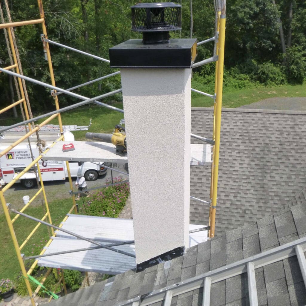 Chimney Casing [Stucco] - Fireplace and Chimney Professionals