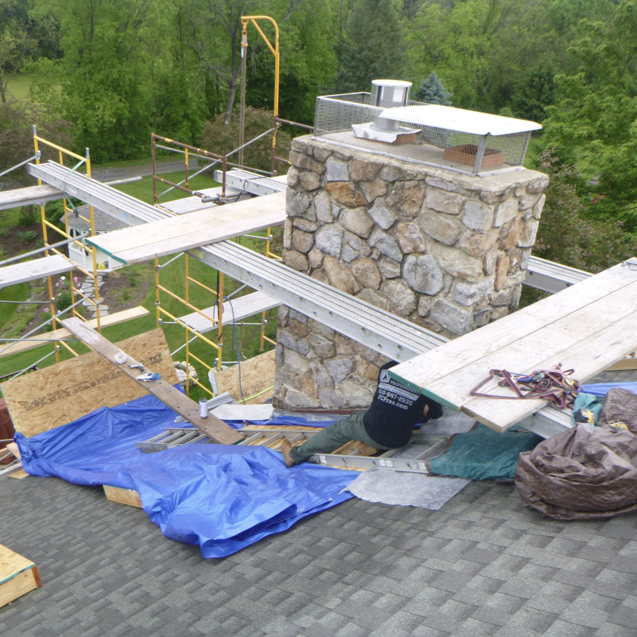 Scaffold [Roof] - Fireplace and Chimney Professionals