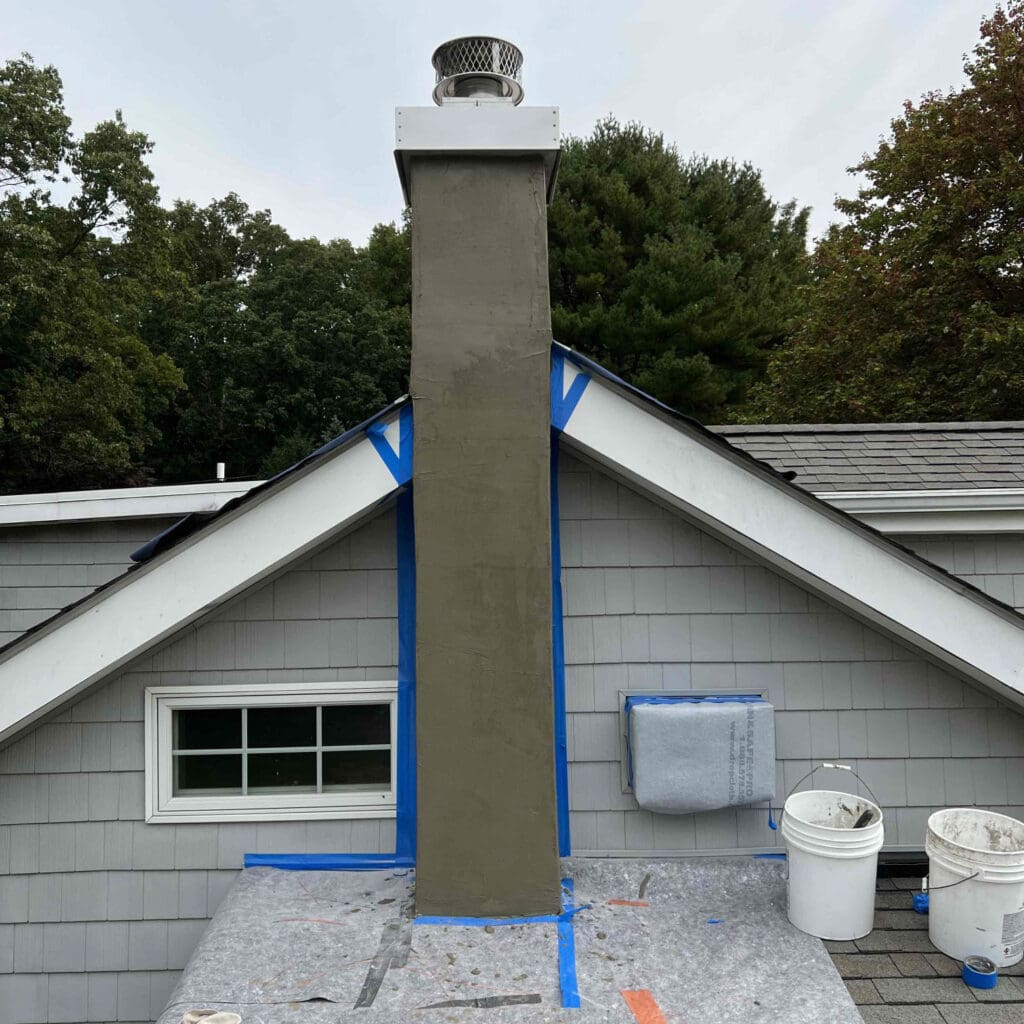 Chimney Casing [Stucco] - Fireplace and Chimney Professionals